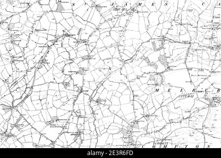Map of Dorset OS Map name 008-SW, Ordnance Survey, 1888-1892 Stock ...