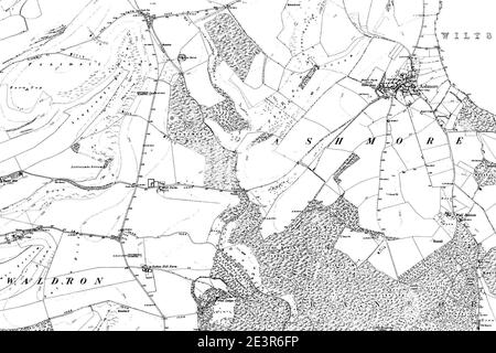 Map of Dorset OS Map name 008-NW, Ordnance Survey, 1888-1892 Stock ...