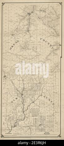 Map of Elk County - (Pennsylvania Stock Photo - Alamy