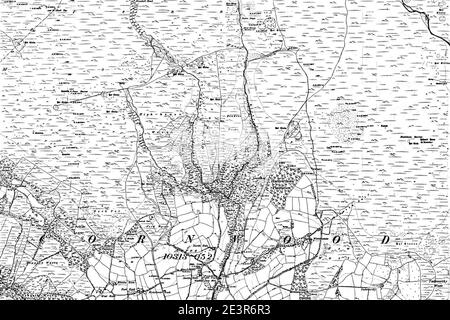 Map of Devon OS Map name 119-SE, Ordnance Survey, 1862-1898 Stock Photo ...