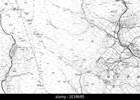 Map of Devon OS Map name 119-NW, Ordnance Survey, 1862-1898 Stock Photo ...