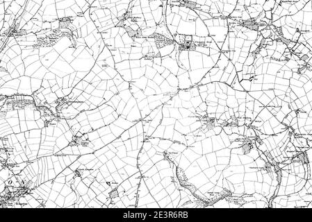 Map of Devon OS Map name 131-SW, Ordnance Survey, 1862-1898 Stock Photo ...