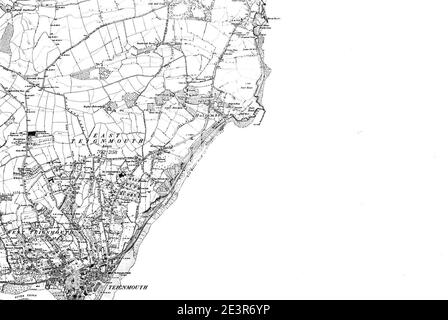 Map of Devon OS Map name 110-NW, Ordnance Survey, 1862-1898 Stock Photo ...