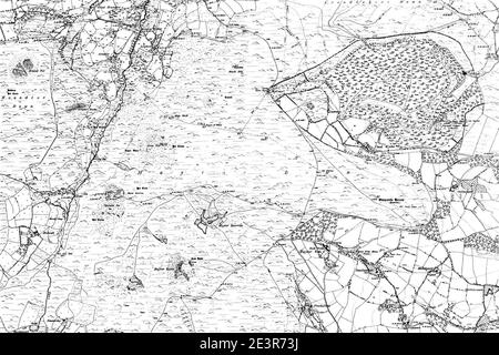 Map of Devon OS Map name 100-NW, Ordnance Survey, 1862-1898 Stock Photo ...