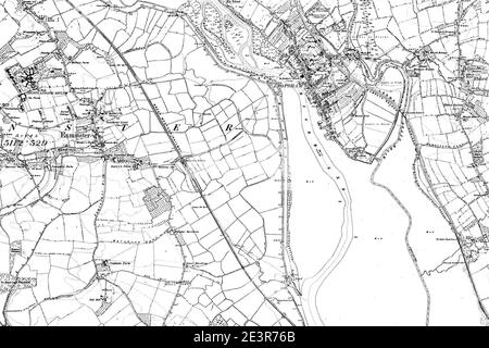 Map of Devon OS Map name 092-SE, Ordnance Survey, 1862-1898 Stock Photo ...