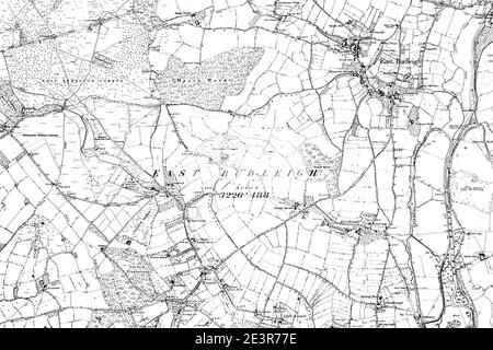 Map of Devon OS Map name 093-SW, Ordnance Survey, 1862-1898 Stock Photo ...