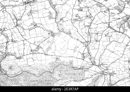 Map of Devon OS Map name 078-SW, Ordnance Survey, 1862-1898 Stock Photo ...