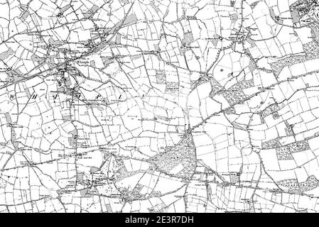 Map of Devon OS Map name 069-SW, Ordnance Survey, 1862-1898 Stock Photo ...