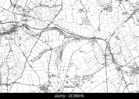 Map of Derbyshire OS Map name 019-SW, Ordnance Survey, 1882-1896 Stock ...