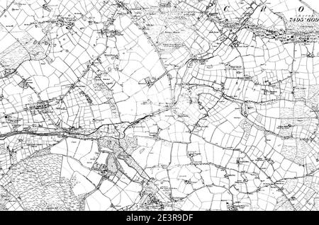 Map of Cornwall OS Map name 069-NW, Ordnance Survey, 1868-1896 Stock ...