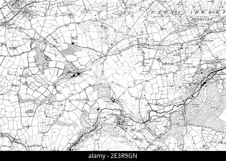 Map of Cornwall OS Map name 064-NW, Ordnance Survey, 1868-1896 Stock ...