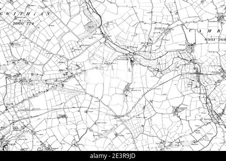Map of Cornwall OS Map name 062-NW, Ordnance Survey, 1868-1896 Stock ...