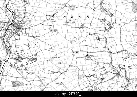 Map of Cornwall OS Map name 059-NE, Ordnance Survey, 1868-1896 Stock ...