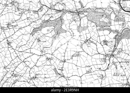Map of Cornwall OS Map name 045-NW, Ordnance Survey, 1868-1896 Stock ...