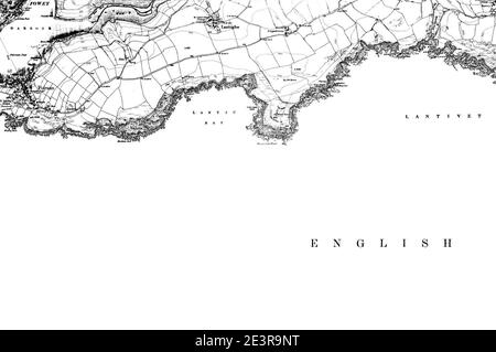 Map of Cornwall OS Map name 052-NE, Ordnance Survey, 1868-1896 Stock ...