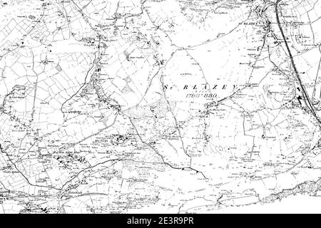 Map of Cornwall OS Map name 051-NE, Ordnance Survey, 1868-1896 Stock ...