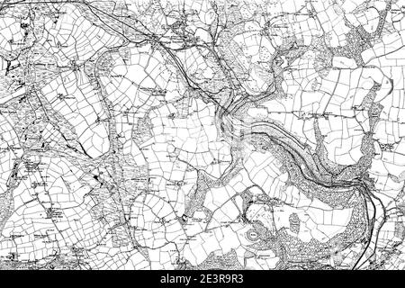 Map of Cornwall OS Map name 042-NW, Ordnance Survey, 1868-1896 Stock ...