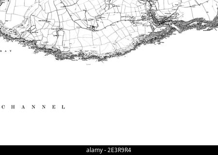 Map of Cornwall OS Map name 052-NW, Ordnance Survey, 1868-1896 Stock ...