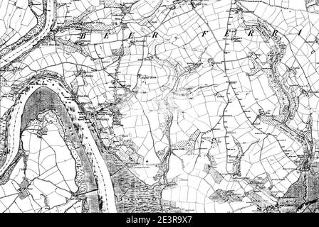Map of Cornwall OS Map name 038-SW, Ordnance Survey, 1868-1896 Stock ...