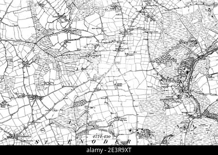 Map of Cornwall OS Map name 040-NE, Ordnance Survey, 1868-1896 Stock ...