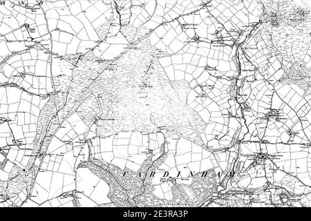 Map of Cornwall OS Map name 026-NW, Ordnance Survey, 1868-1896 Stock ...