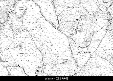 Map of Cornwall OS Map name 021-SE, Ordnance Survey, 1868-1896 Stock ...