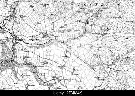 Map of Cornwall OS Map name 026-NW, Ordnance Survey, 1868-1896 Stock ...