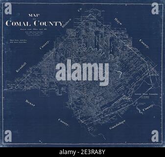 Map of Comal County Stock Photo - Alamy