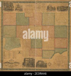 Map of Columbiana County, Ohio Stock Photo - Alamy