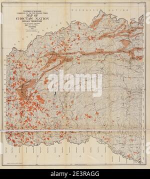 Map of Choctaw Nation, Indian territory - compiled from official ...