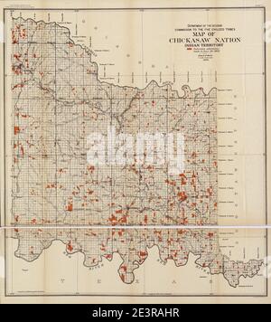 Chickasaw Nation map Stock Photo - Alamy