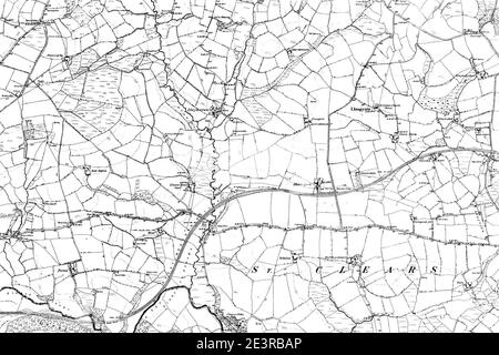 Map of Carmarthenshire OS Map name 037-NE, Ordnance Survey, 1888-1898 ...