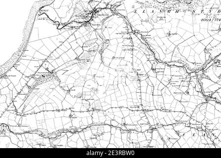 Map of Cardiganshire OS Map name 014-SW, Ordnance Survey, 1887-1891 ...