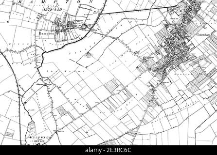 Map of Cambridgeshire OS Map name 034-NE, Ordnance Survey, 1884-1892 ...