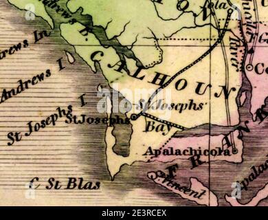 Map of Calhoun in Florida Stock Photo - Alamy