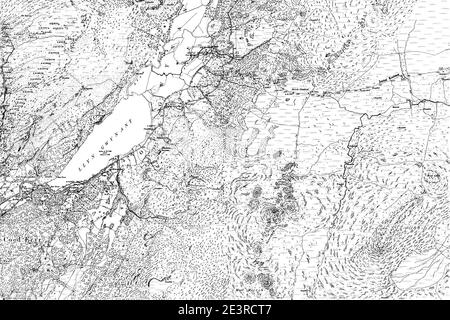 Map of Caernarvonshire OS Map name 022-NW, Ordnance Survey, 1888-1895 ...