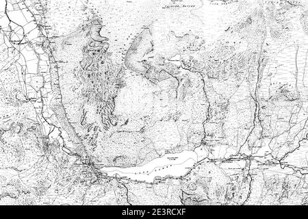 Map of Caernarvonshire OS Map name 017-SE, Ordnance Survey, 1888-1895 ...