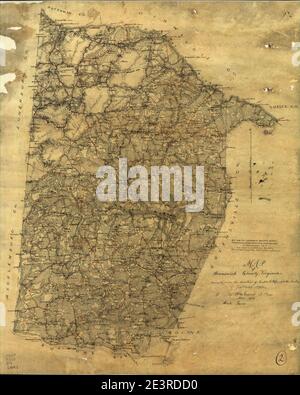 Map of Brunswick in Virginia Stock Photo - Alamy