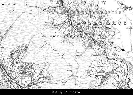 Map of Brecknockshire OS Map name 036-SW, Ordnance Survey, 1884-1892 ...