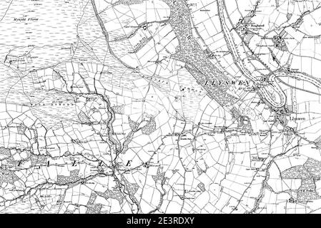 Map of Brecknockshire OS Map name 022-SW, Ordnance Survey, 1884-1892 ...