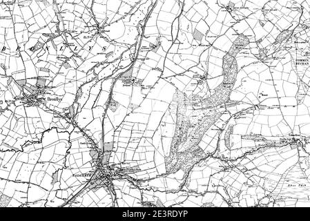 Map of Brecknockshire OS Map name 023-SE, Ordnance Survey, 1884-1892 ...