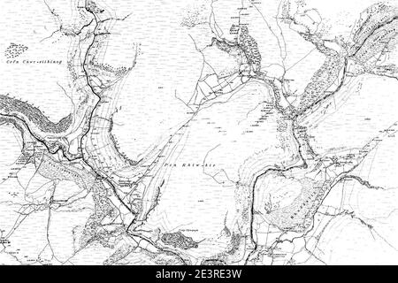 Map of Brecknockshire OS Map name 009-NW, Ordnance Survey, 1884-1892 ...