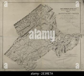 Map of Botetourt County Stock Photo - Alamy