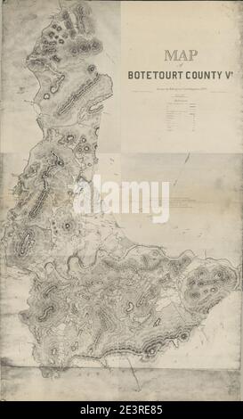 Map of Botetourt County, Va Stock Photo - Alamy