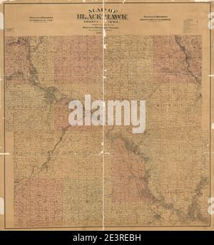 Map of Black Hawk in Iowa Stock Photo - Alamy