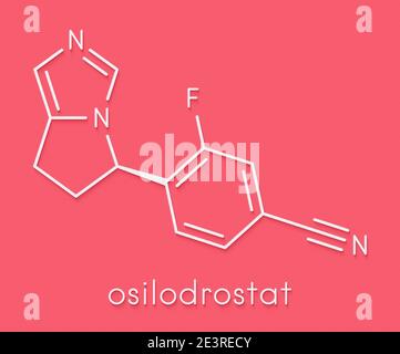 Osilodrostat Cushing's syndrome drug molecule. 3D rendering. Atoms are ...