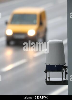 A Stopped Vehicle Detection radar sensor mounted adjacent to the ...