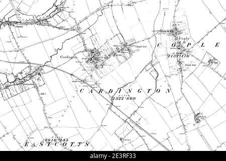 Map of Bedfordshire OS Map name 017-SW, Ordnance Survey, 1885-1896 ...