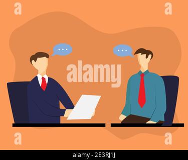 Human resources meeting design. Employment, team management flat ...