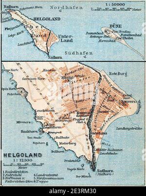 Map helgoland 1910 Stock Photo - Alamy